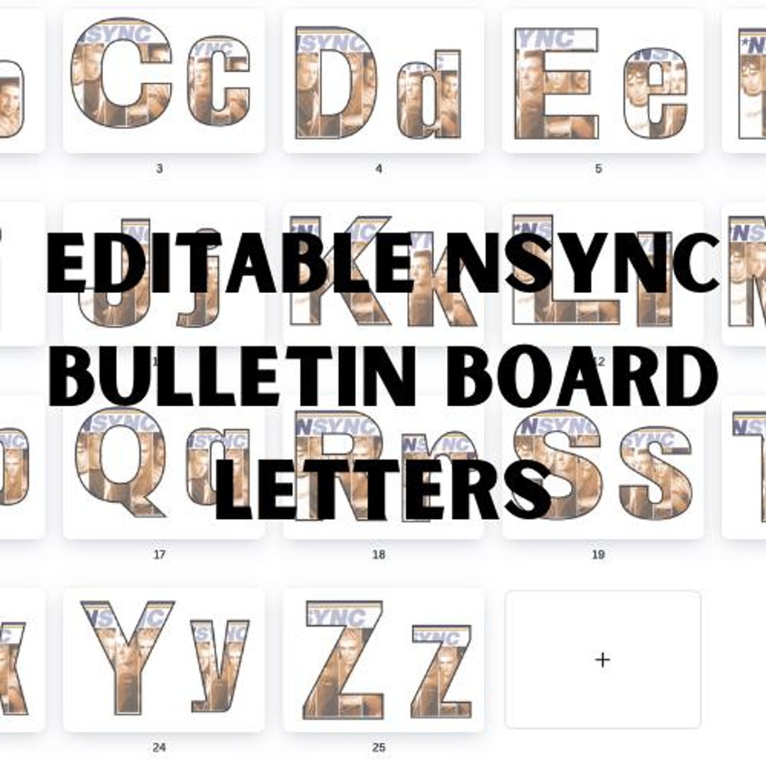 Editable NSYNC Bulletin Board Banner - Etsy