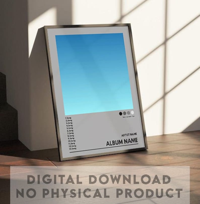 Customizable Album Cover Poster Canva Template – Editable Digital Music ...