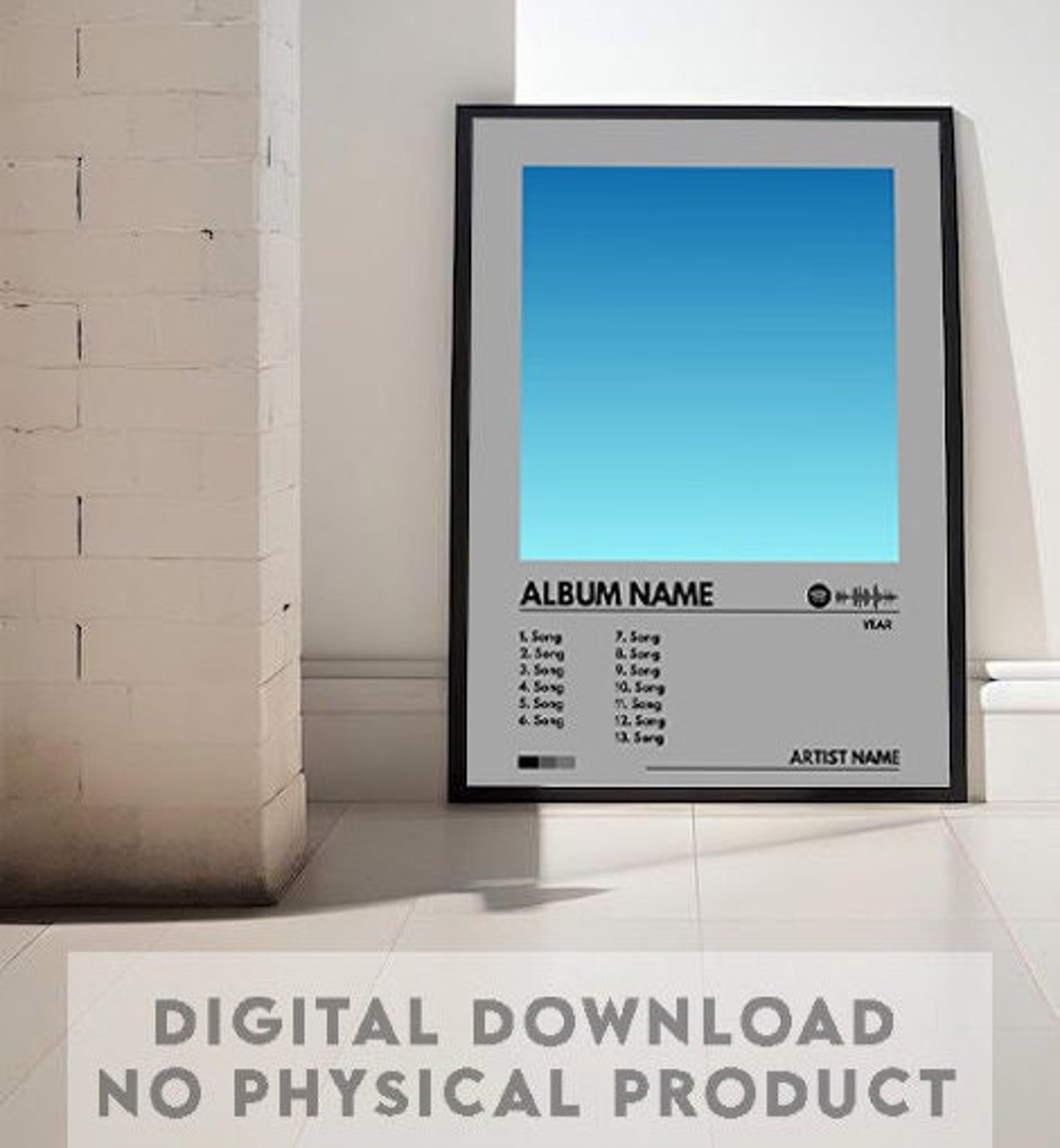Customizable Album Cover Poster Canva Template – Editable Digital Music Poster – Personalized ...