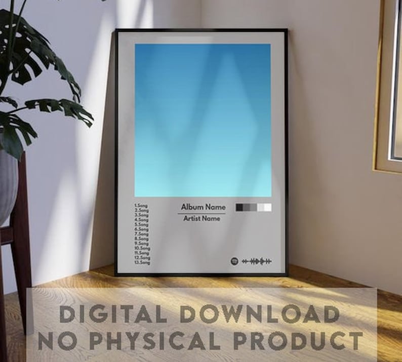 Customizable Album Cover Poster Canva Template – Editable Digital Music ...