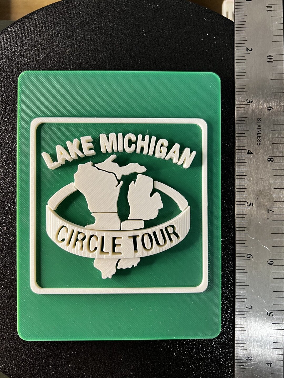 3D Stickers and Magnets Custom Designs. Lake Michigan Circle Tour Sign ...