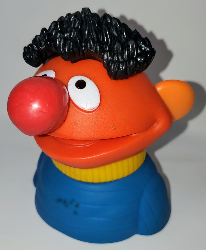 Vintage Sesame Street Ernie Head Puzzle Toy 1978 Muppets (stain) - Etsy