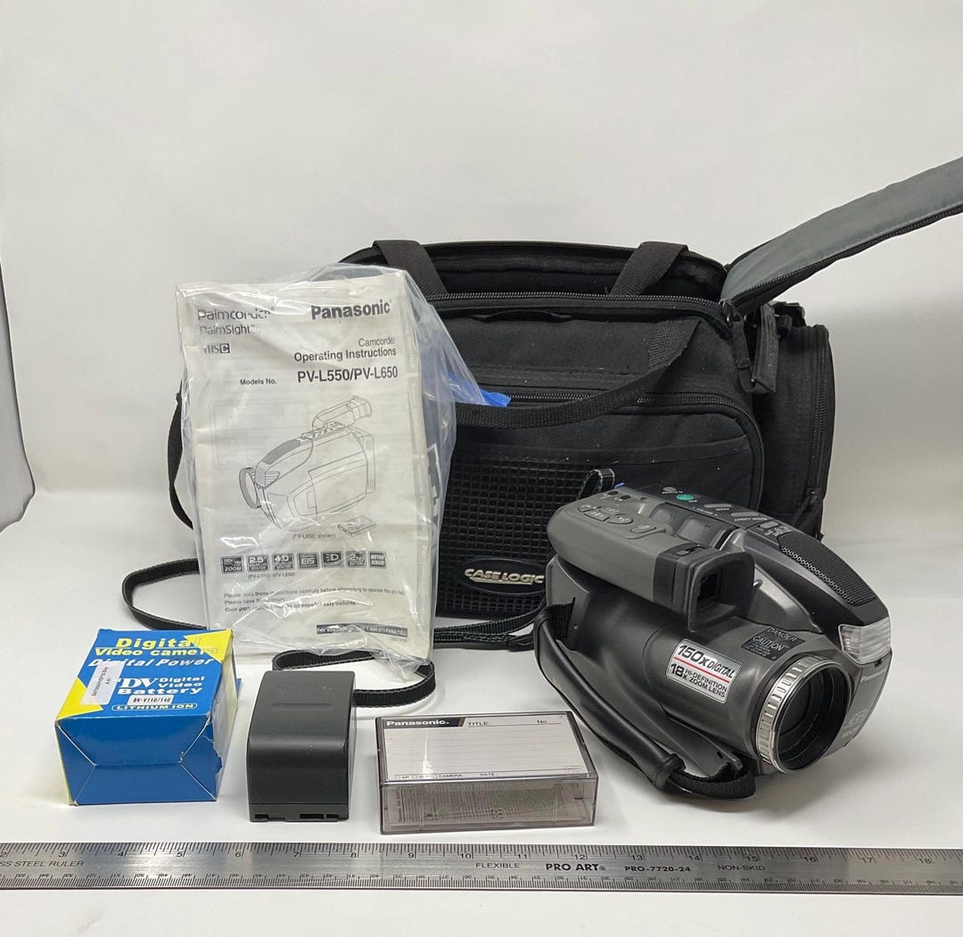 Vintage Camcorder Video Camera Mini VHS Cassette Recorder Color LCD ...