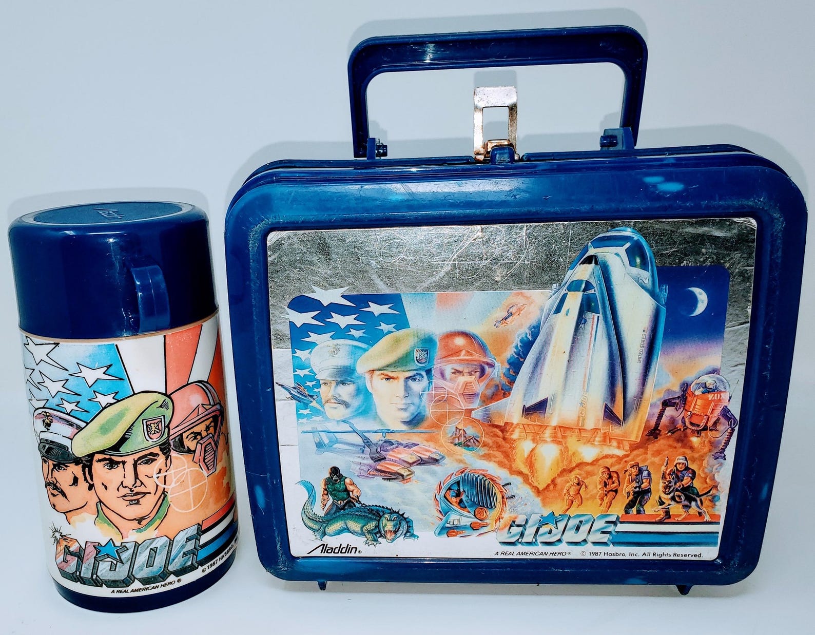 Vintage 80’s GI Joe Lunch Box by Aladdin Plastic Thermos With Thermo ...
