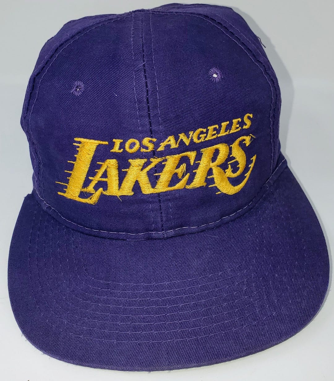 Vintage Los Angeles Lakers Script Snapback Hat 90s - Etsy