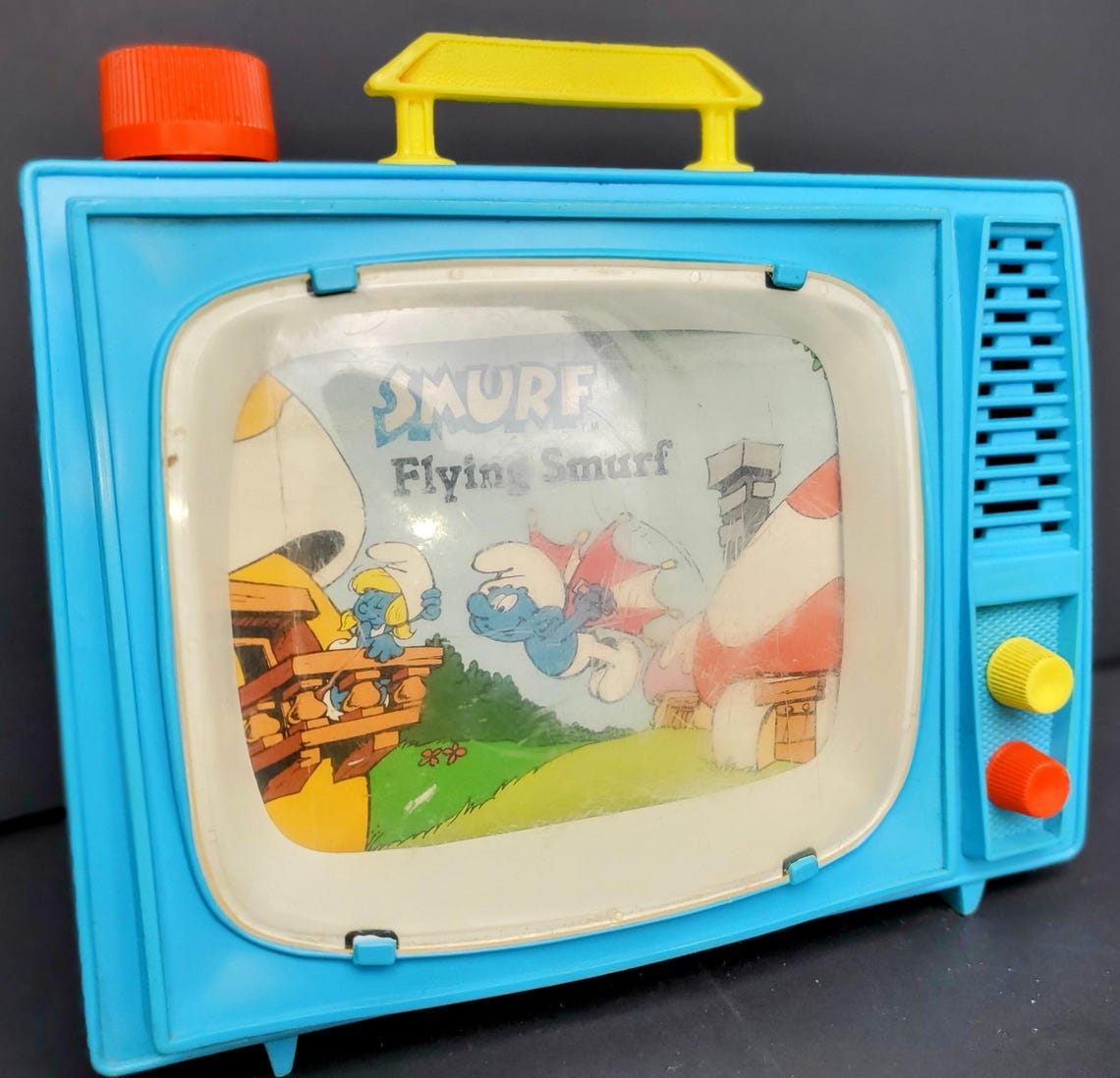 Vintage Smurfs Musical Toy Ohio Art Wind up Television Working - Etsy