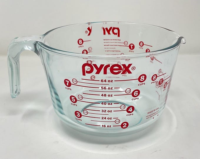 Pyrex 8-cup Glass Measuring Cup, Blue Hue. - Etsy
