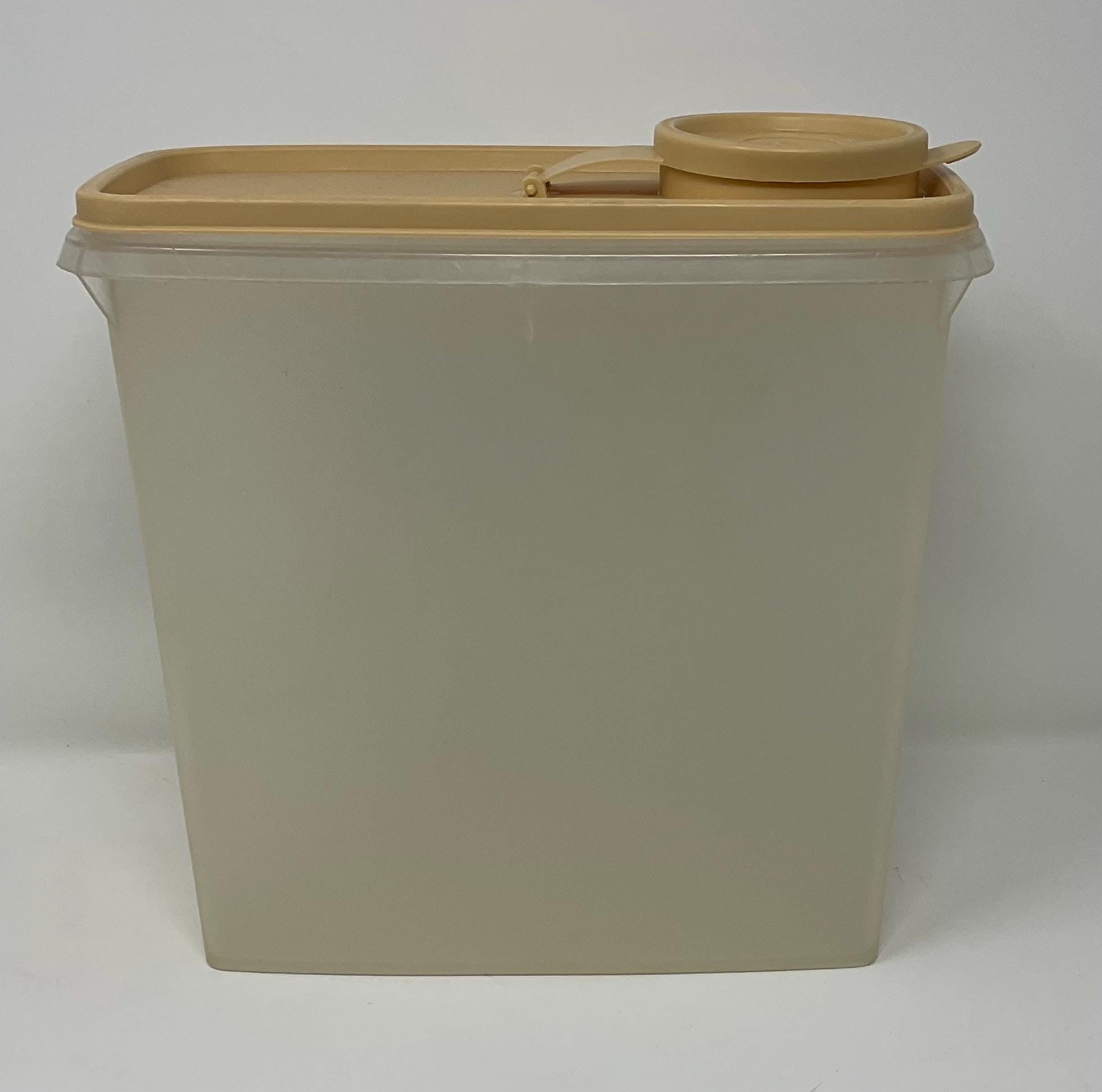 Vintage Tupperware Cereal Keeper: 13-cup Beige Lid Storage Container - Etsy
