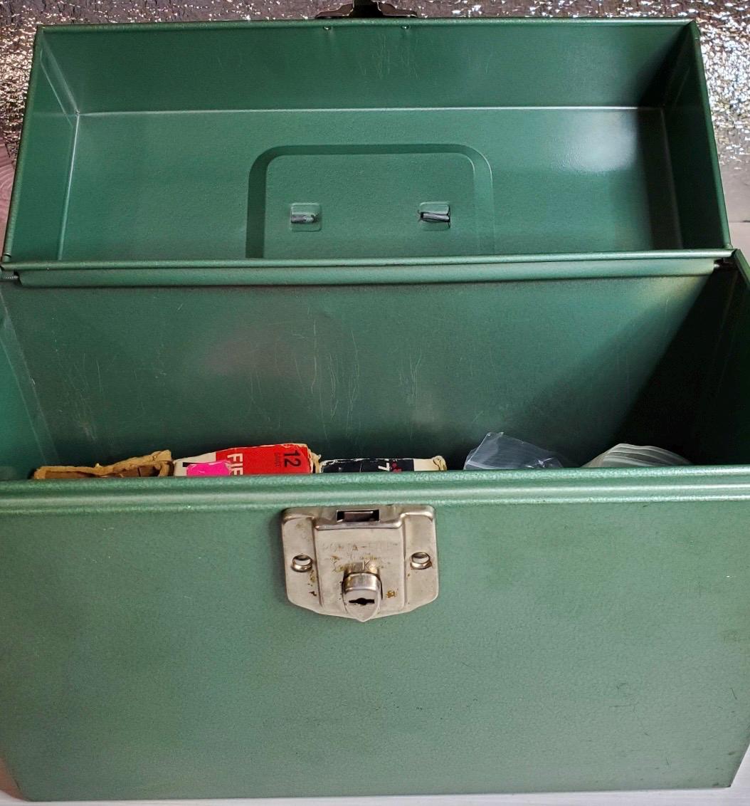 Vintage Hamilton Scotch Corp. Porta-file Green Metal Storage Box NO KEY ...