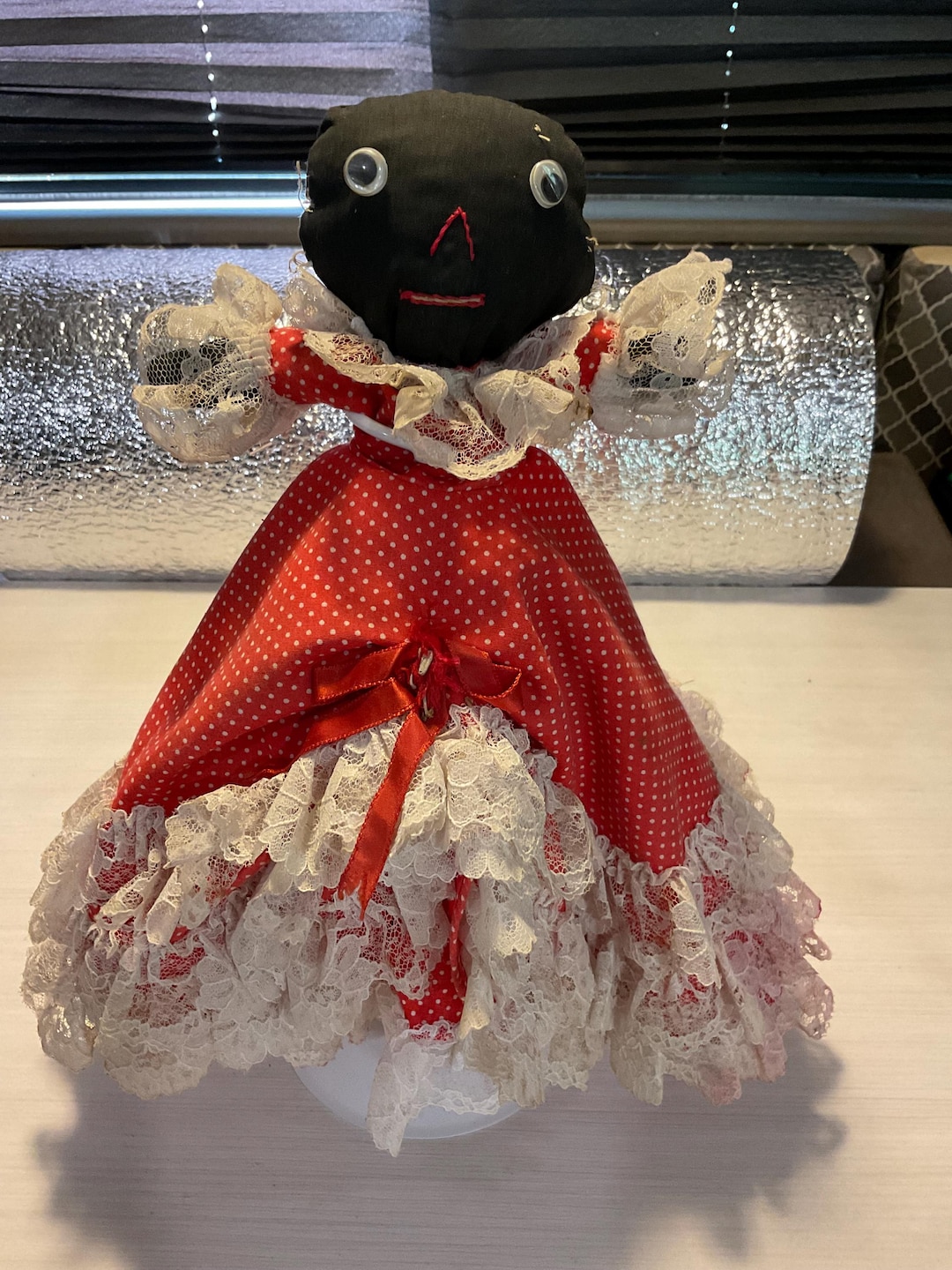Vintage 1970s Gambina Red Polka Dot Dress Doll Toaster Cover - Etsy