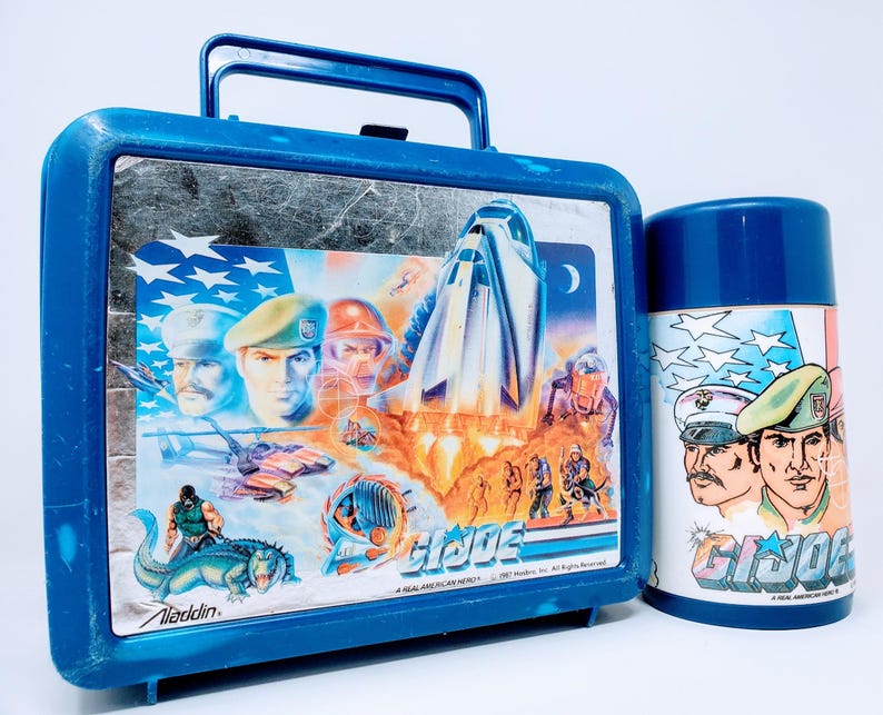 Vintage 80’s GI Joe Lunch Box by Aladdin Plastic Thermos With Thermo ...
