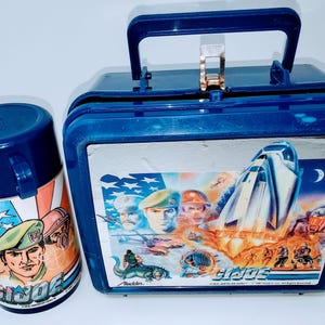 Vintage 80’s GI Joe Lunch Box by Aladdin Plastic Thermos With Thermo ...