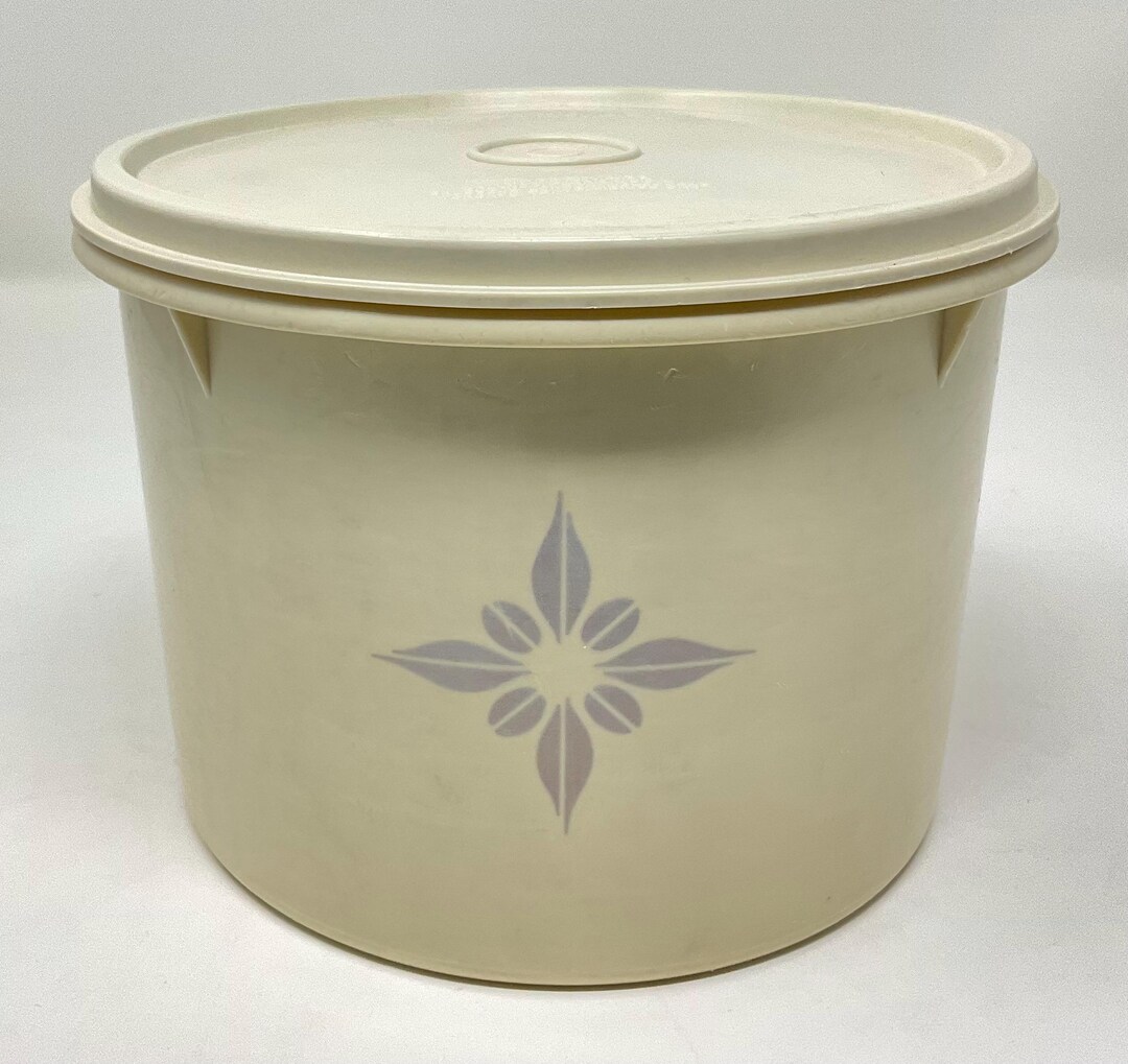 Vintage Tupperware Almond Starburst Canister, Model Number 264-19 With ...