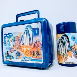 Vintage 80’s GI Joe Lunch Box by Aladdin Plastic Thermos With Thermo ...