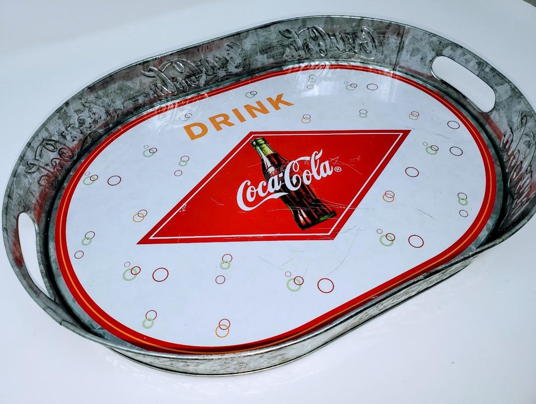Vintage Coca-cola Serving Tray With Handles "drink Coca Cola ...