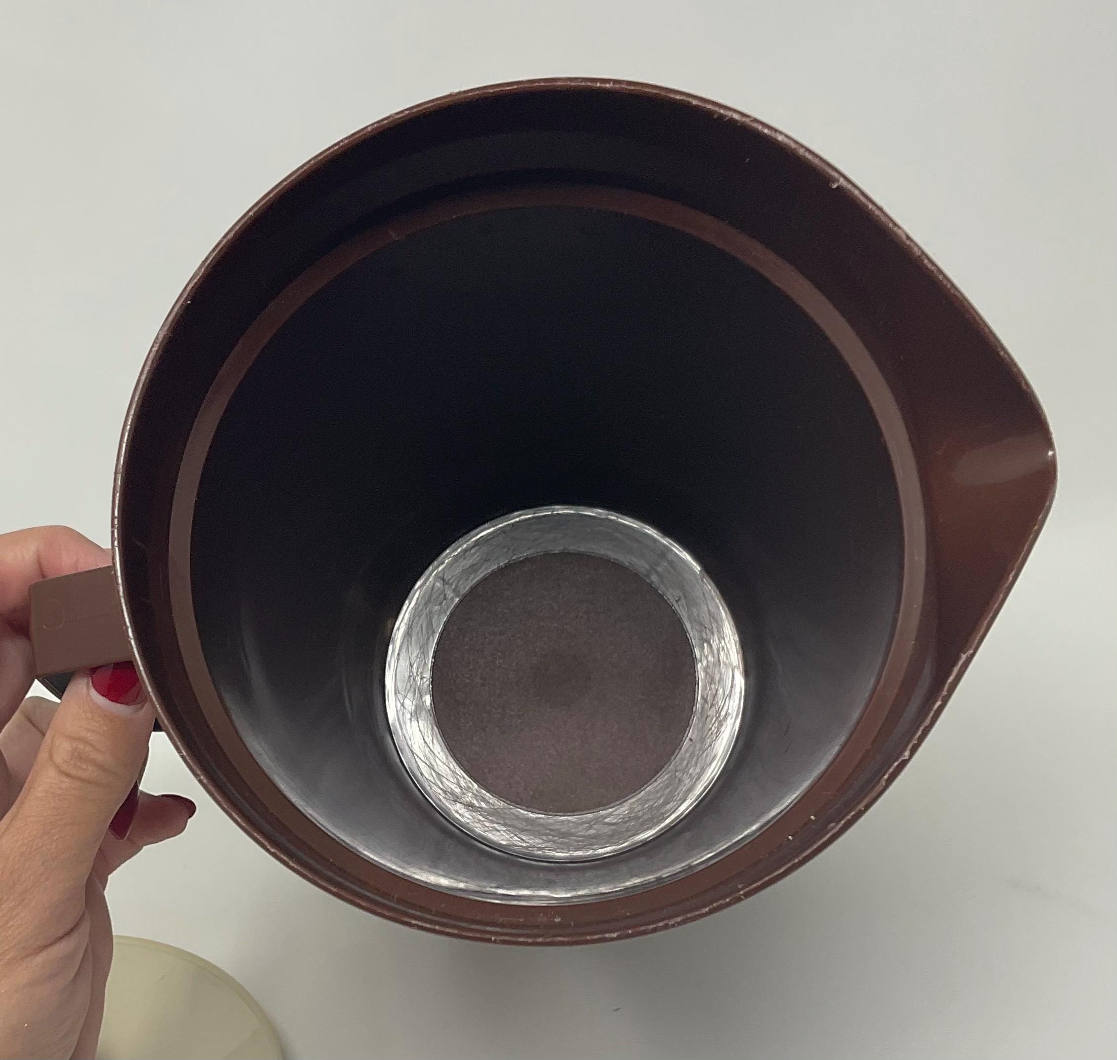 Vintage Tupperware Brown Pitcher With Push Button Lid - Etsy