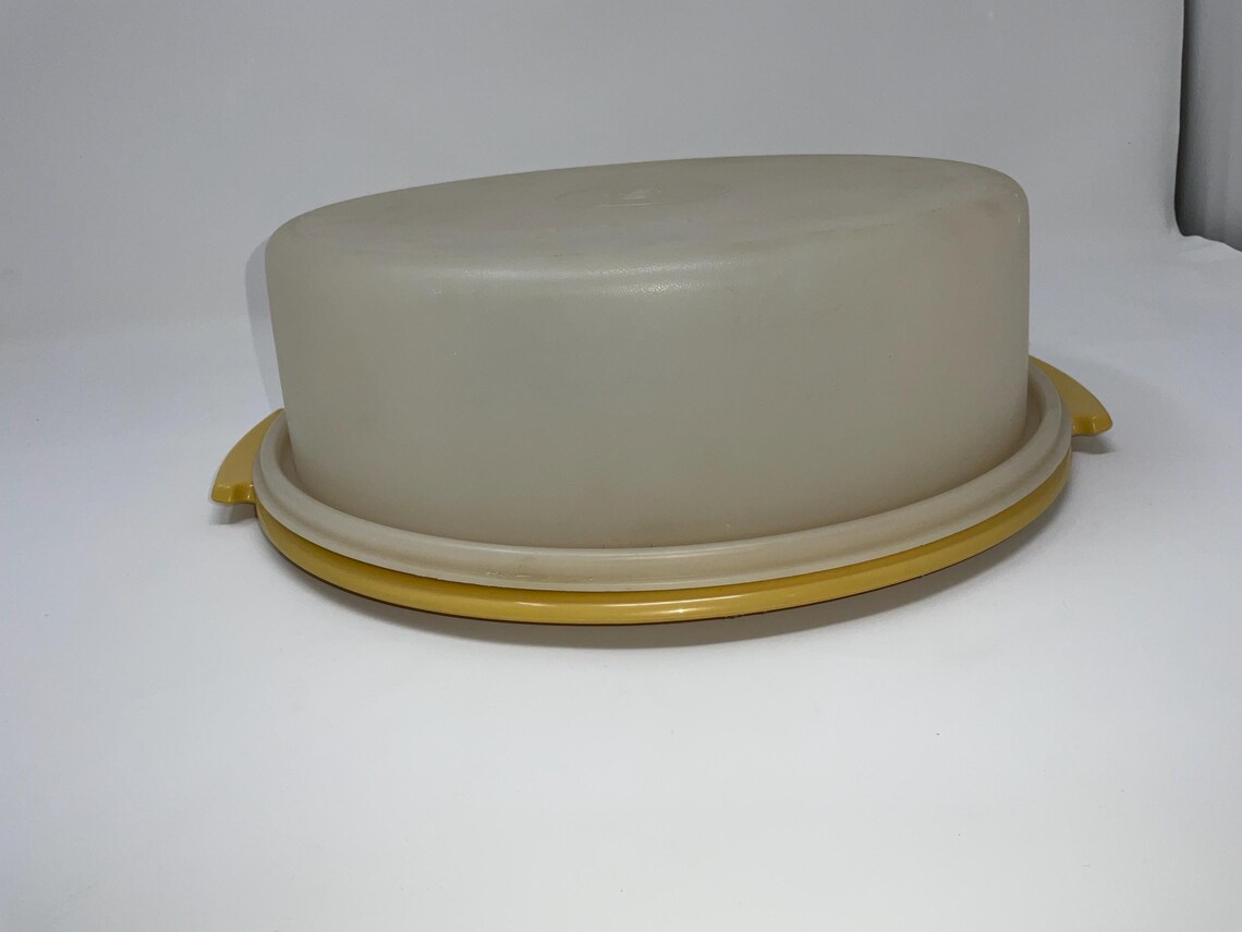 Vintage Tupperware Pie Carrier Harvest Yellow Gold - Etsy