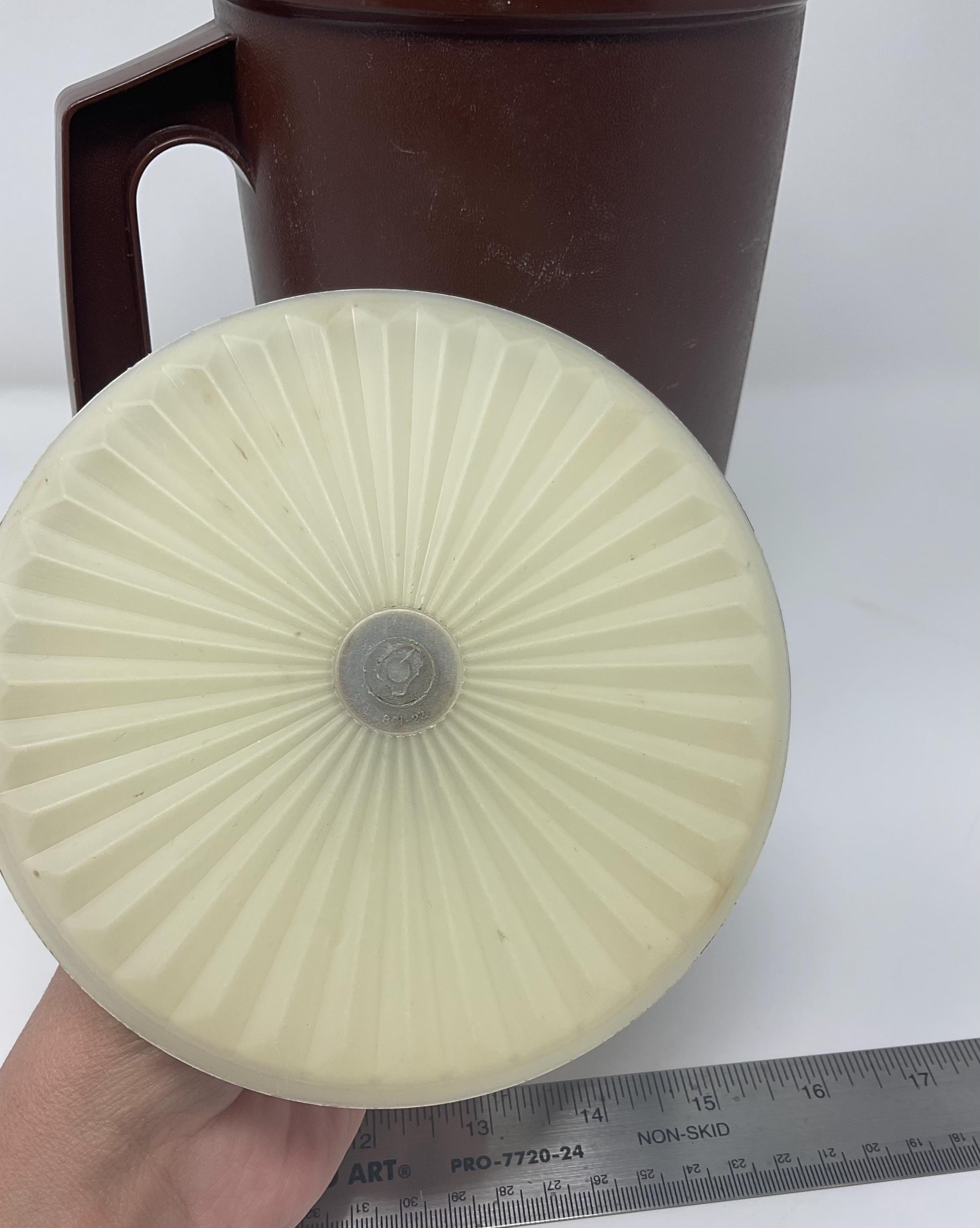 Vintage Tupperware Brown Pitcher With Push Button Lid - Etsy
