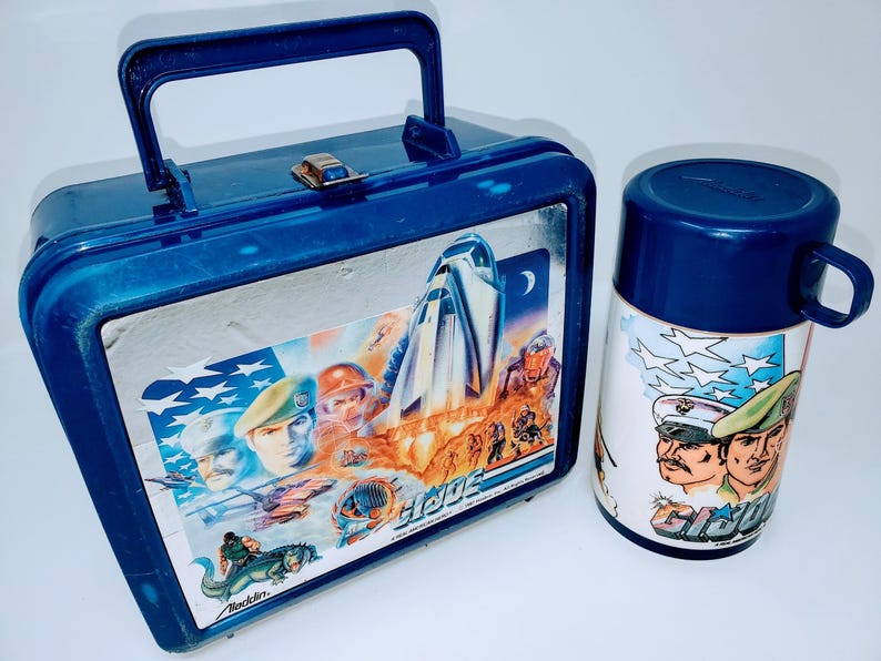 Vintage 80’s GI Joe Lunch Box by Aladdin Plastic Thermos With Thermo ...