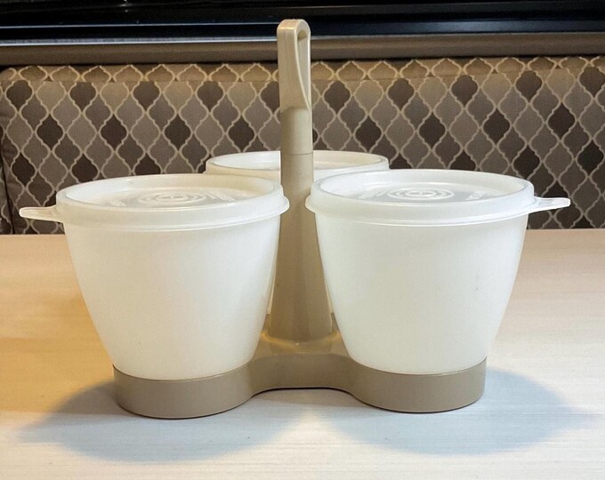 Vintage Tupperware Condiment Container. 7 Piece Set. - Etsy