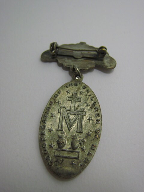 Vintage Religious OUR LADY of Sodality Religious Medal Pendant Charm - Etsy