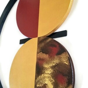 Mid Century Modern Circle Wall Art, Circle Wall Sculpture, Wood and ...