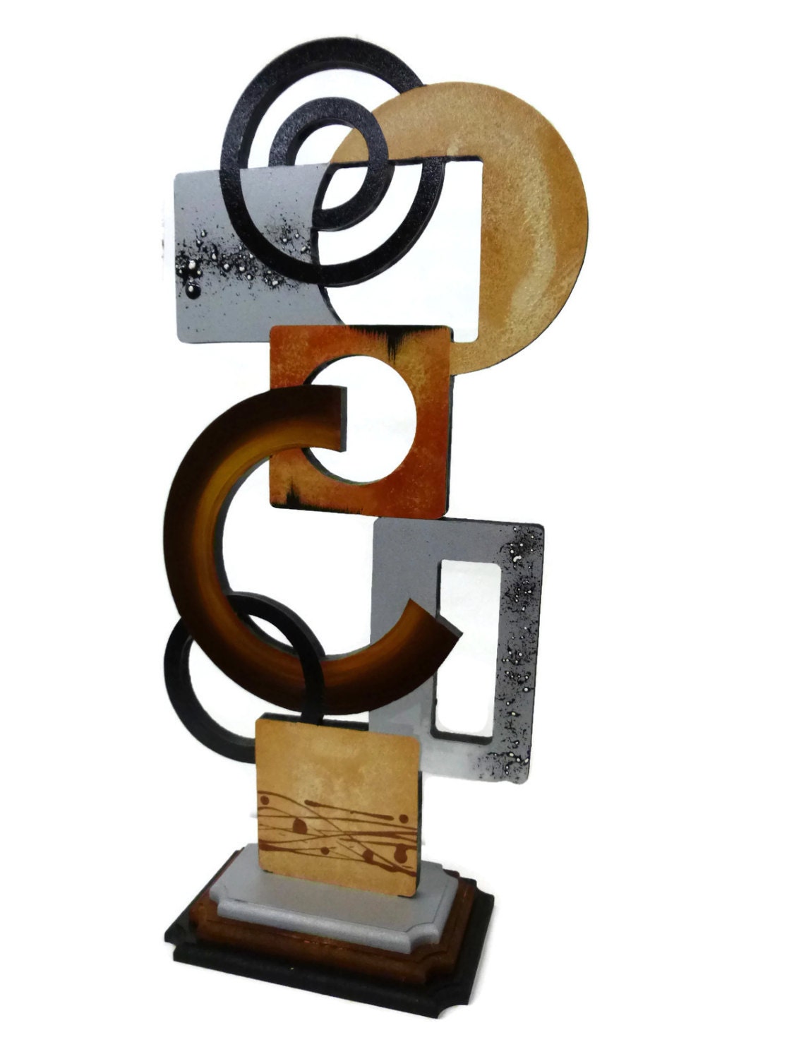 Contemporary Abstract Table Top Sculpture Geometric Design - Etsy