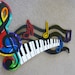 Colorful G Clef Music Keys & Notes Abstract Wall Sculpture - Etsy
