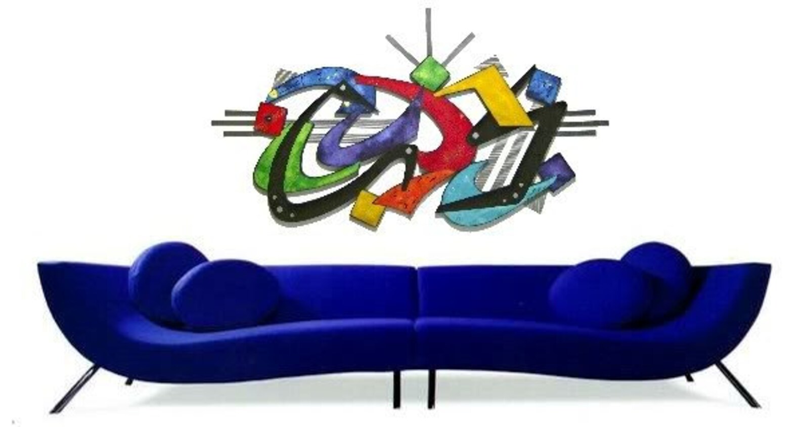 Funky Contemporary Abstract Wood & Metal Wall Sculpture - Etsy