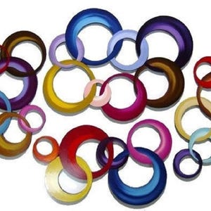 Circle Wall Sculpture, Contemporary Circles, Modern Circles Wall Art ...