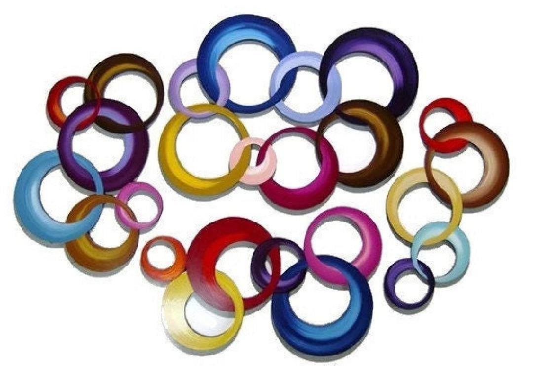 Circle Wall Sculpture, Contemporary Circles, Modern Circles Wall Art ...