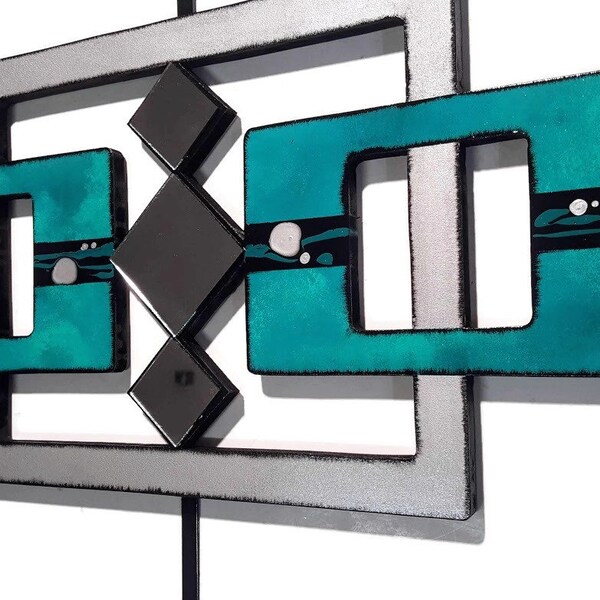 Metal Teal Wall Art - Etsy