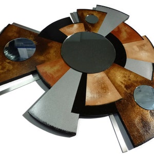 ZEN Mirror, Mirror Sculpture, Wood and Metal Wall Decor, Unique Mirror ...