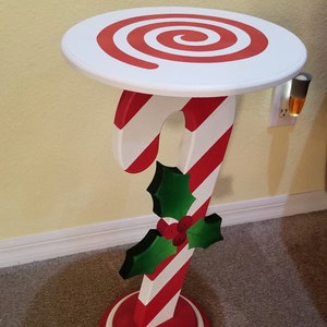 Christmas Candy Cane Table, Candy Cane End Table, Christmas Novelty ...