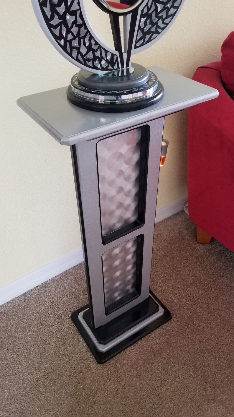 Unique Contemporary Modern Silver Stand Set With Grey and - Etsy