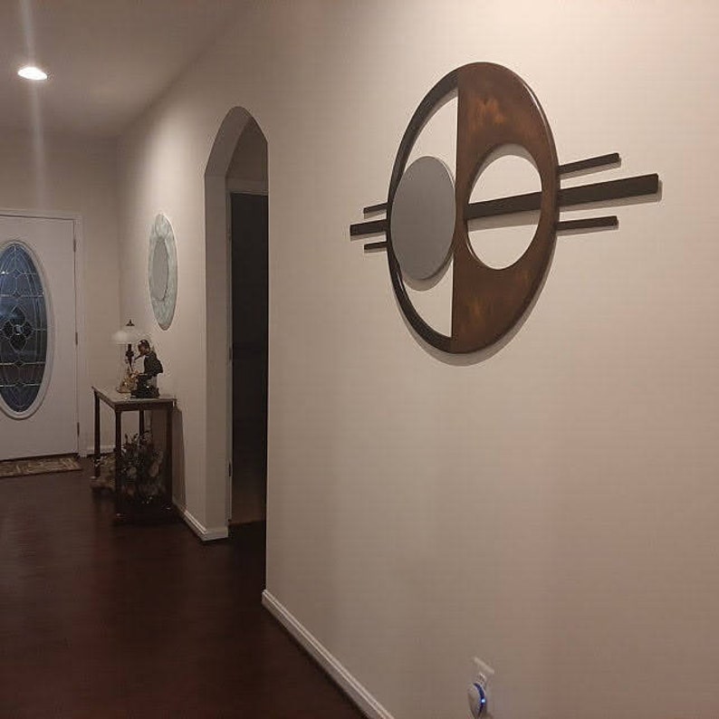 Mid Century Modern Wall Art Simplicity in Geometry Wood and | Etsy