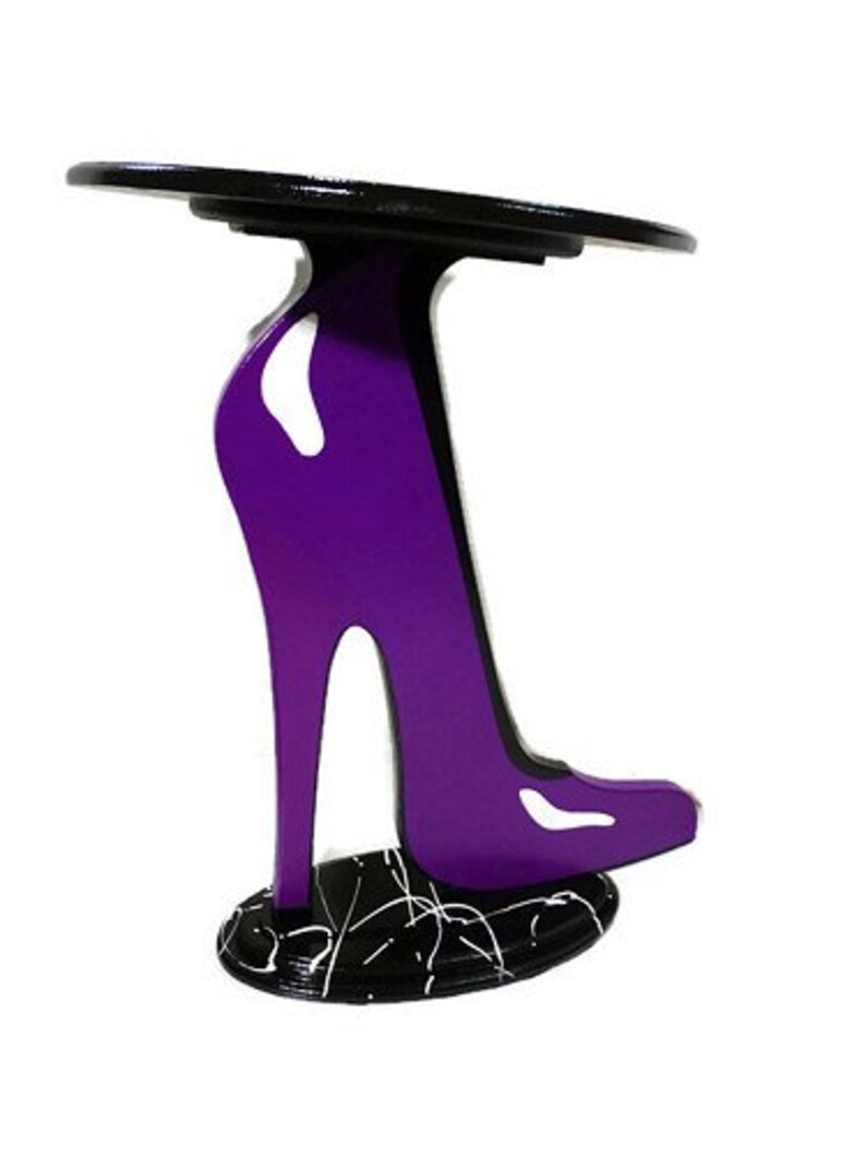 Unique PURPLE Shoe Table purple Table Sculpture Purple Shoe | Etsy