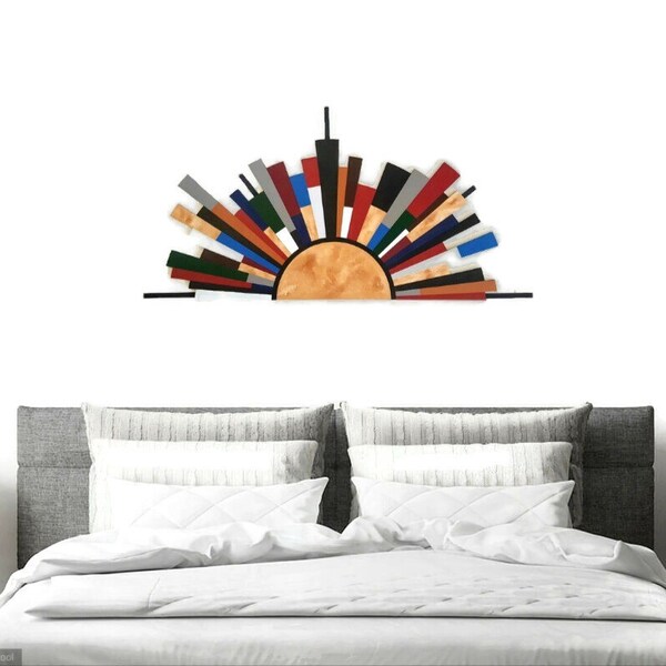 Wood Sunburst Wall Art - Etsy