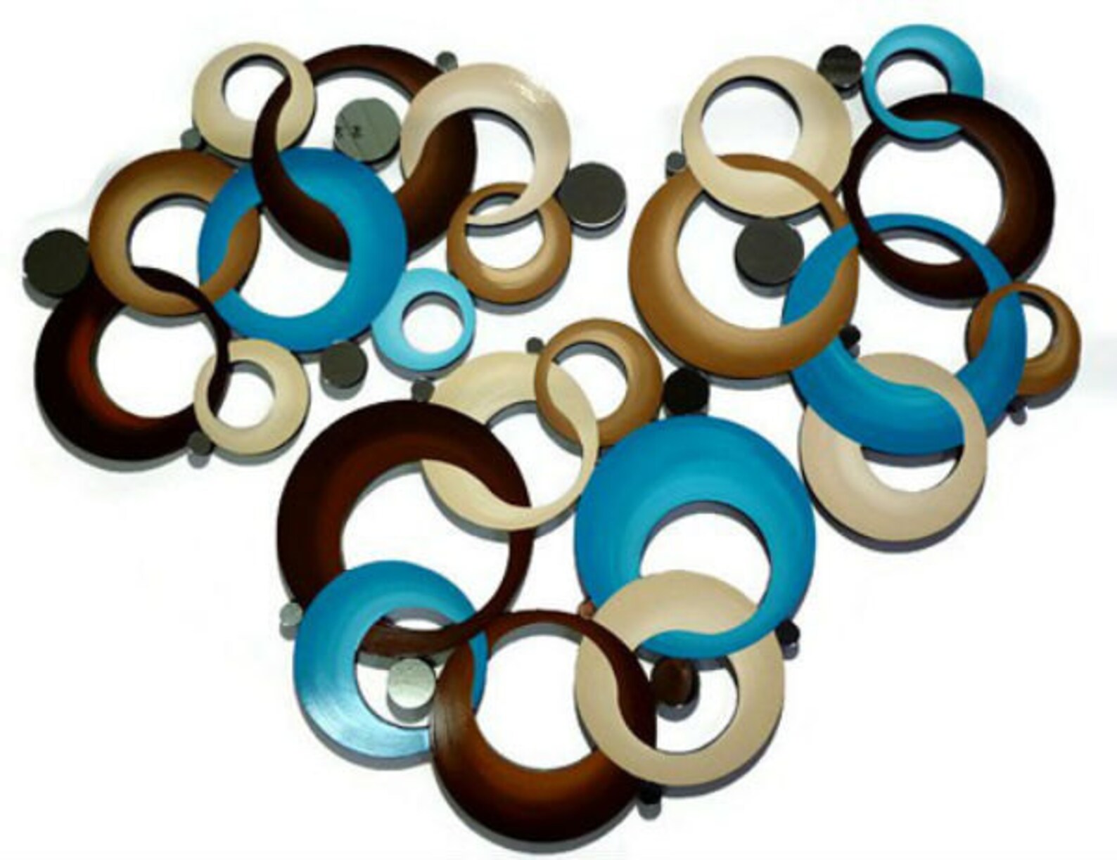 Contemporary Modern Abstract CIRCLE Wall Art Turquoise and - Etsy