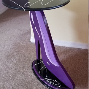 Unique PURPLE Shoe Table- Purple Table Sculpture- Purple Shoe Sculpture ...