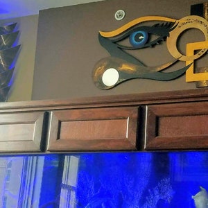 Unique Abstract Eye Wall Sculpture, Contemporary Wall Decor Blue Iris ...