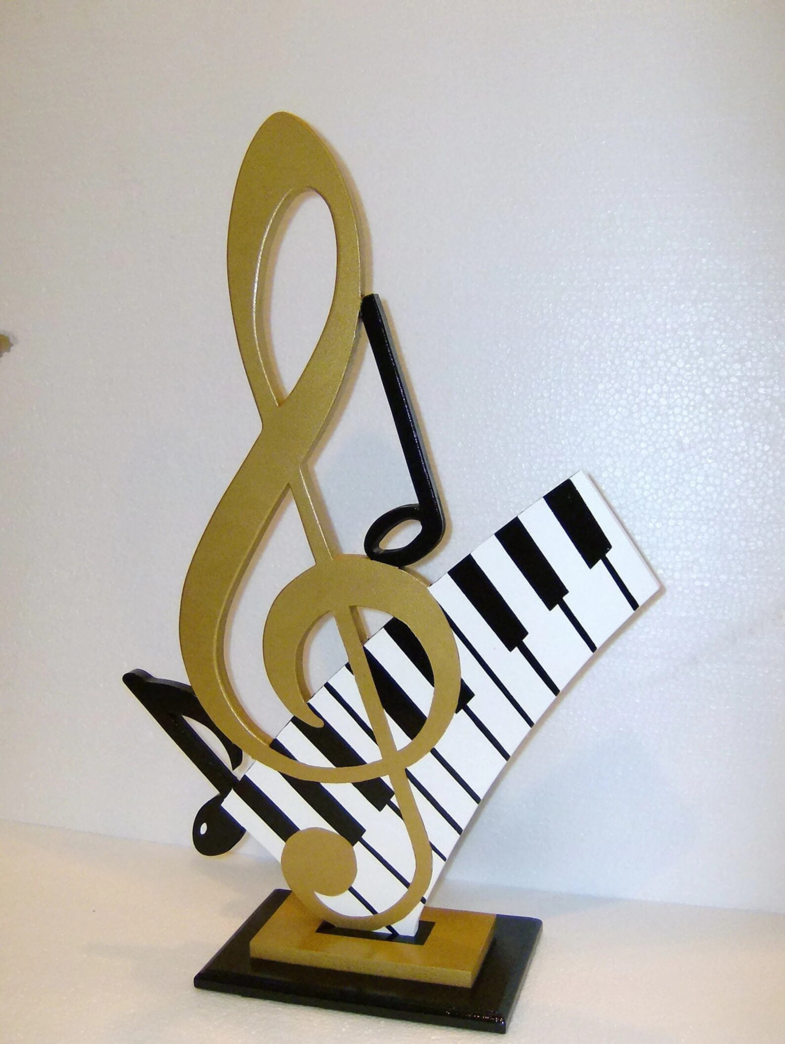 Music Table Sculpture Unique Music Notes Clef Sculpture - Etsy