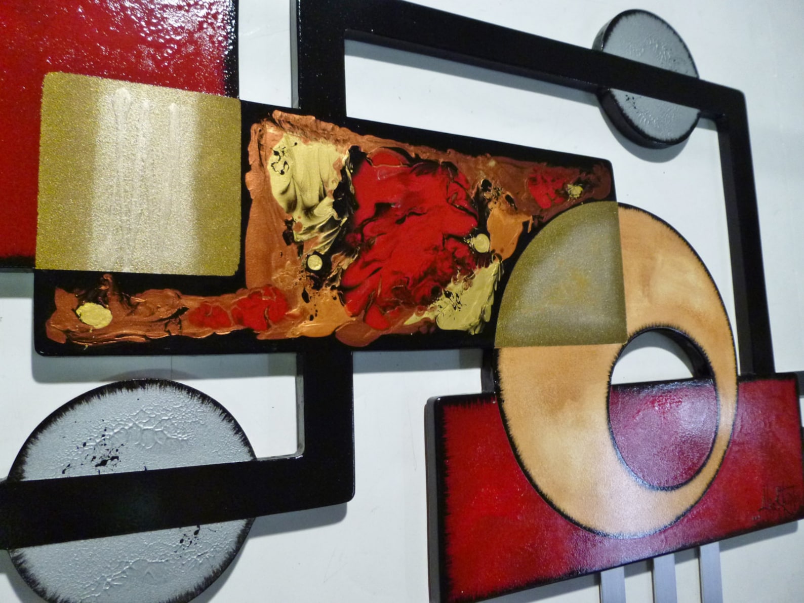 Textured Geometric Abstract Art, Contemporary Wall Sculpture, Modern ...