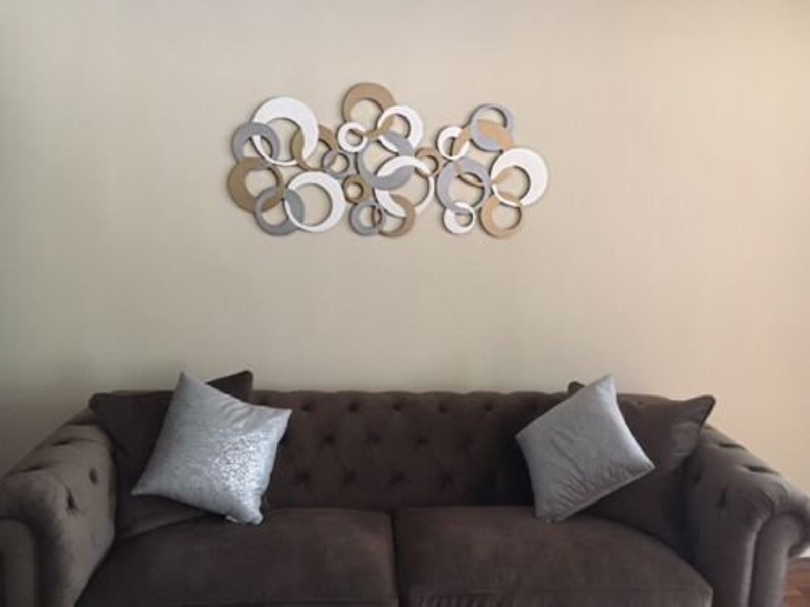 3-piece Metallic Bubble Circle Wood Wall Art Circle Wall - Etsy