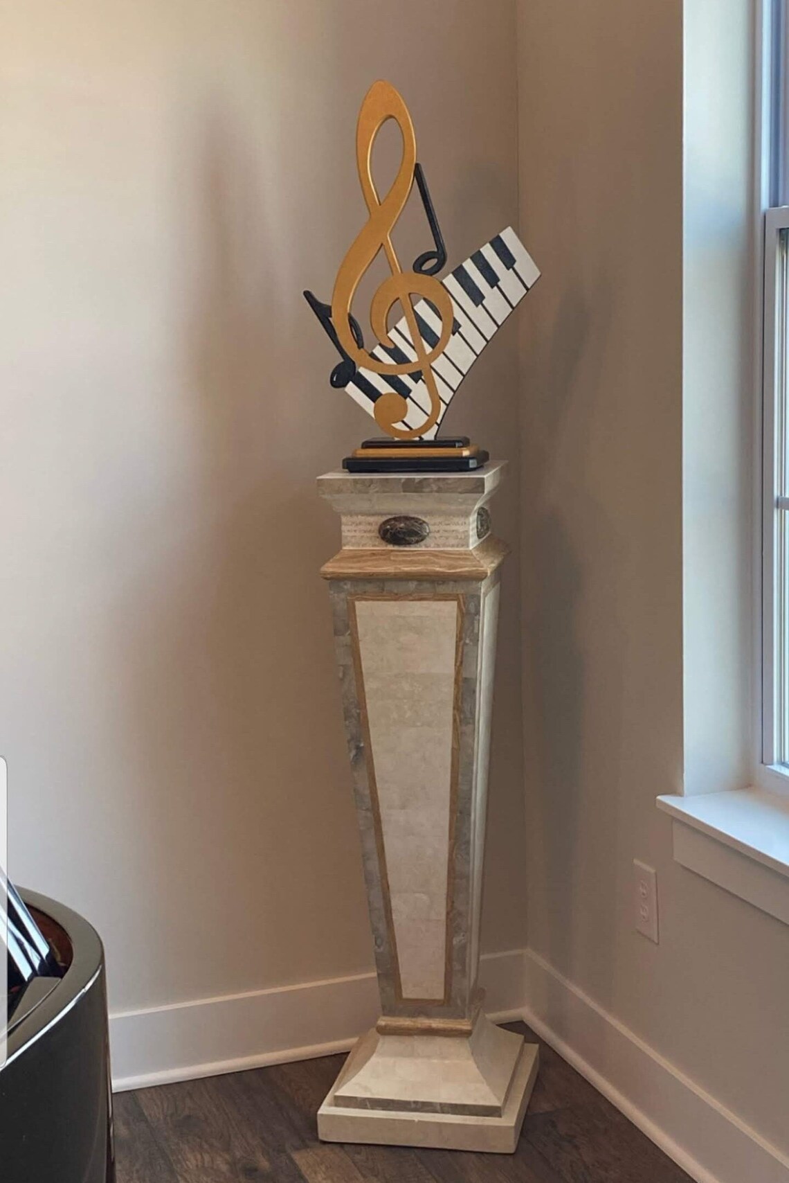 Music Table Sculpture Unique Music Notes Clef Sculpture - Etsy