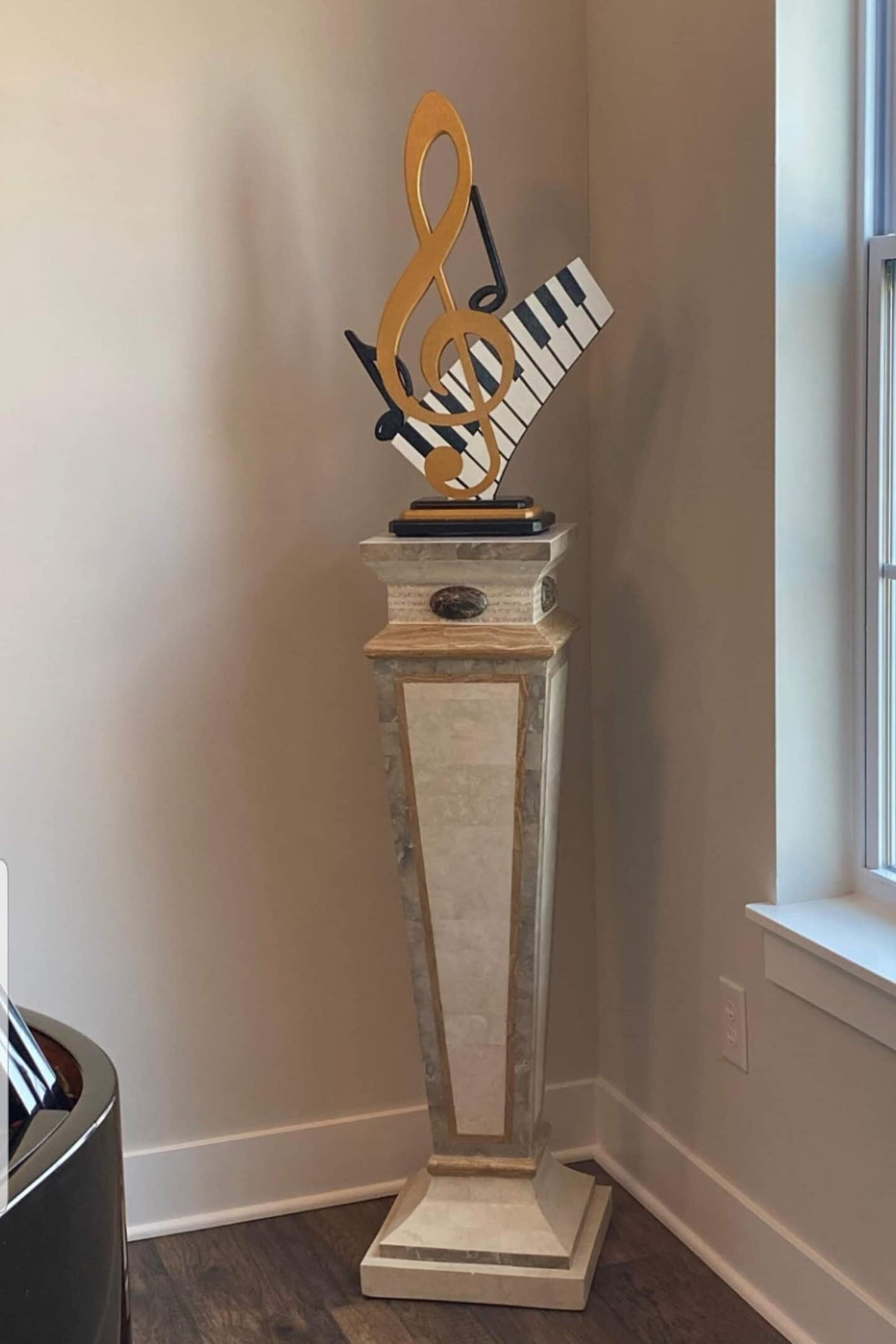 Music Table Sculpture Unique Music Notes Clef Sculpture - Etsy