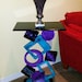 Unique Purple Table Sculpture, Abstract Custom Table, Geometric violet ...