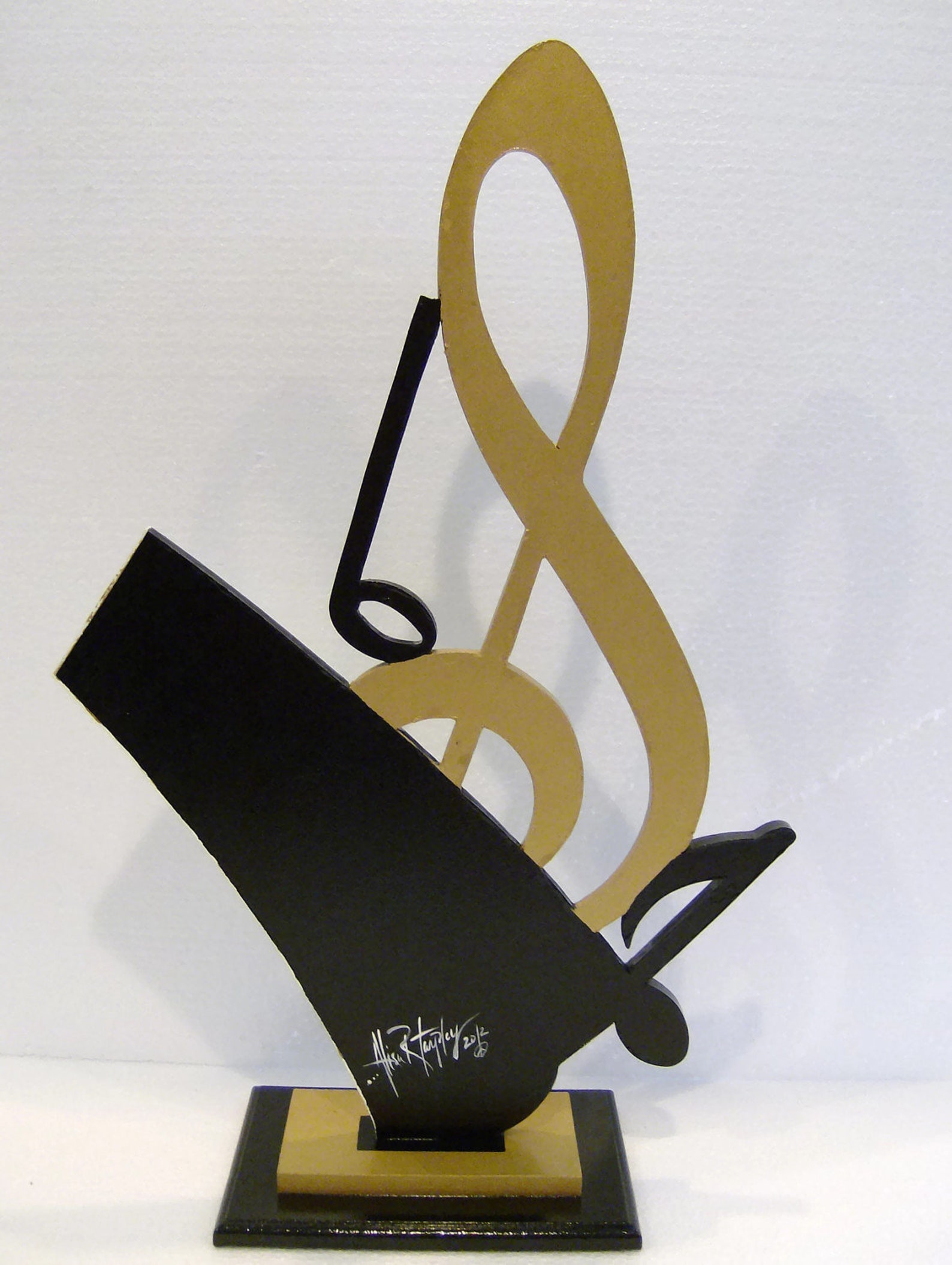 Music Table Sculpture Unique Music Notes Clef Sculpture - Etsy