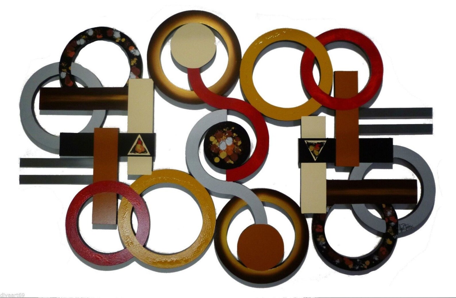 Infinity Contemporary Modern Circle Wall Art- Stylish Geometric Wood ...