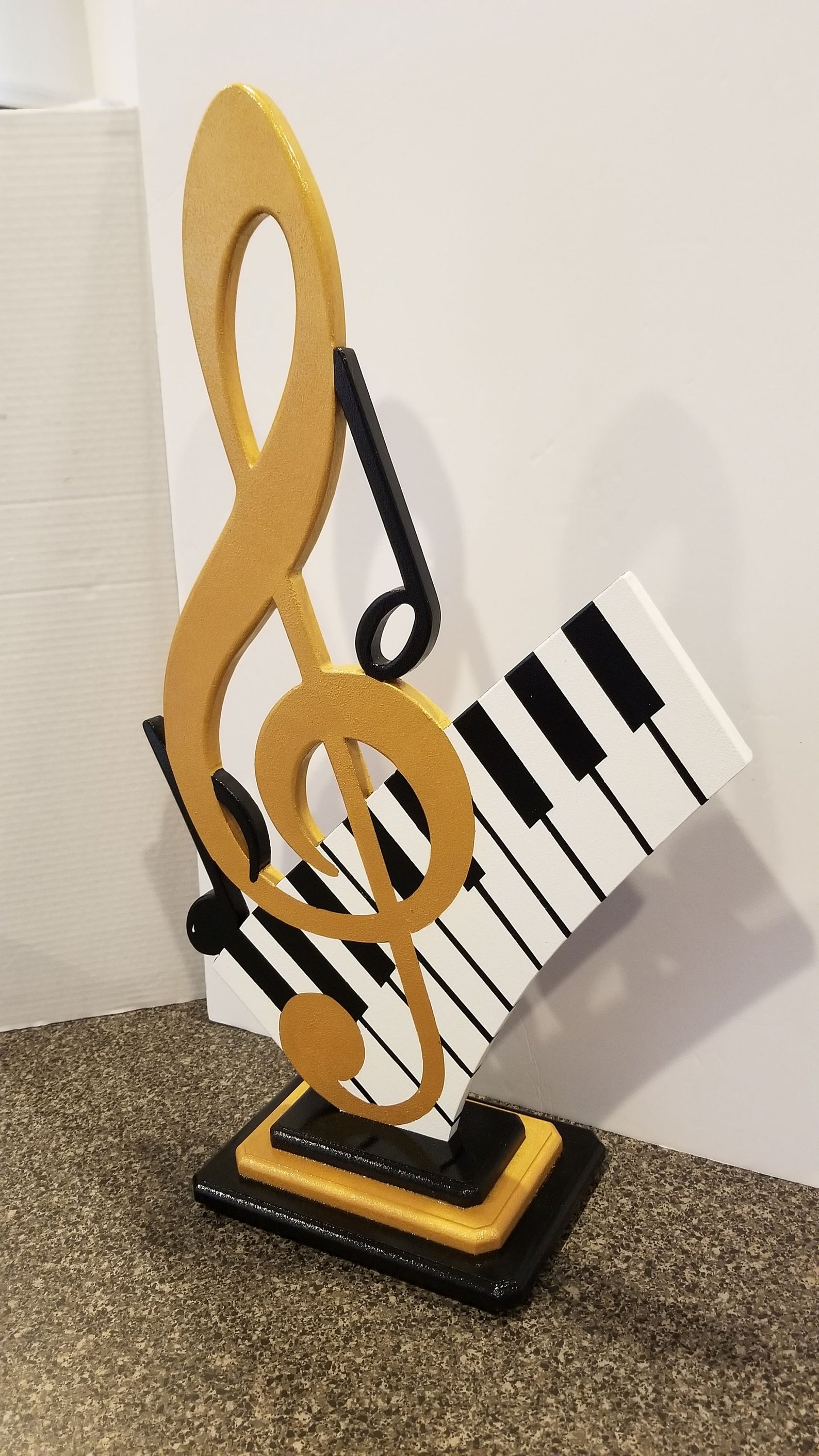 Music Table Sculpture Unique Music Notes Clef Sculpture - Etsy